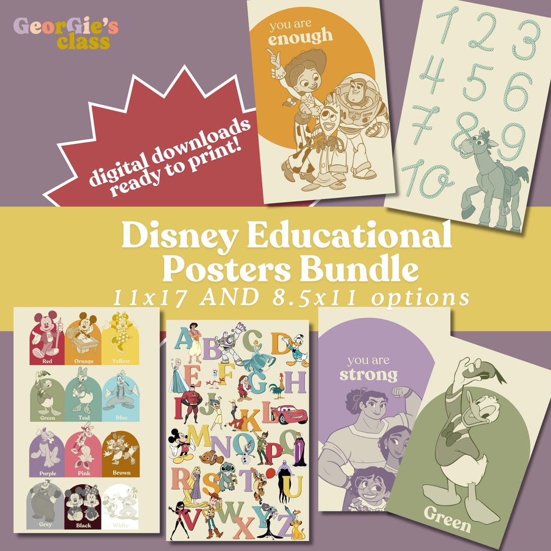 Printable Disney Classroom & Play Room Decor. Disney Posters. Disney ...