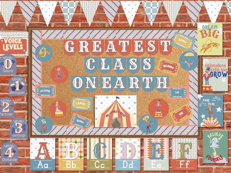 Circus Classroom Decor Bundle: Vintage Carnival Theme (editable Files ...