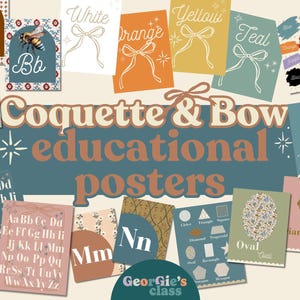 Coquette Theme Educational Posters. Bow Playroom Posters. Bow Class ...