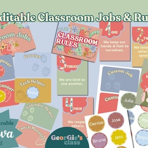 Strawberry Patch Classroom Decor Bundle: Vintage Cottagecore (digital ...