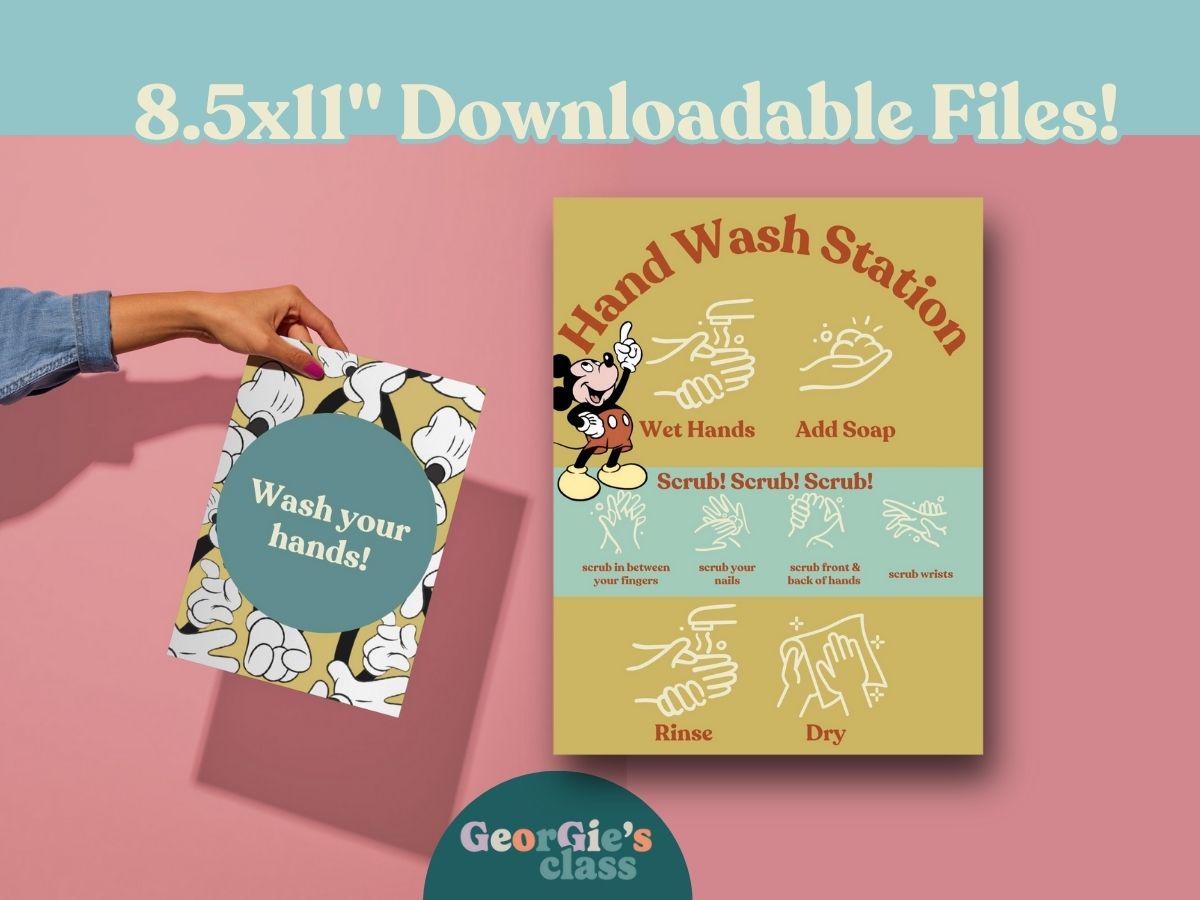 Disney Hand Wash Station Posters. Hand Wash Instructions. Hand Wash ...