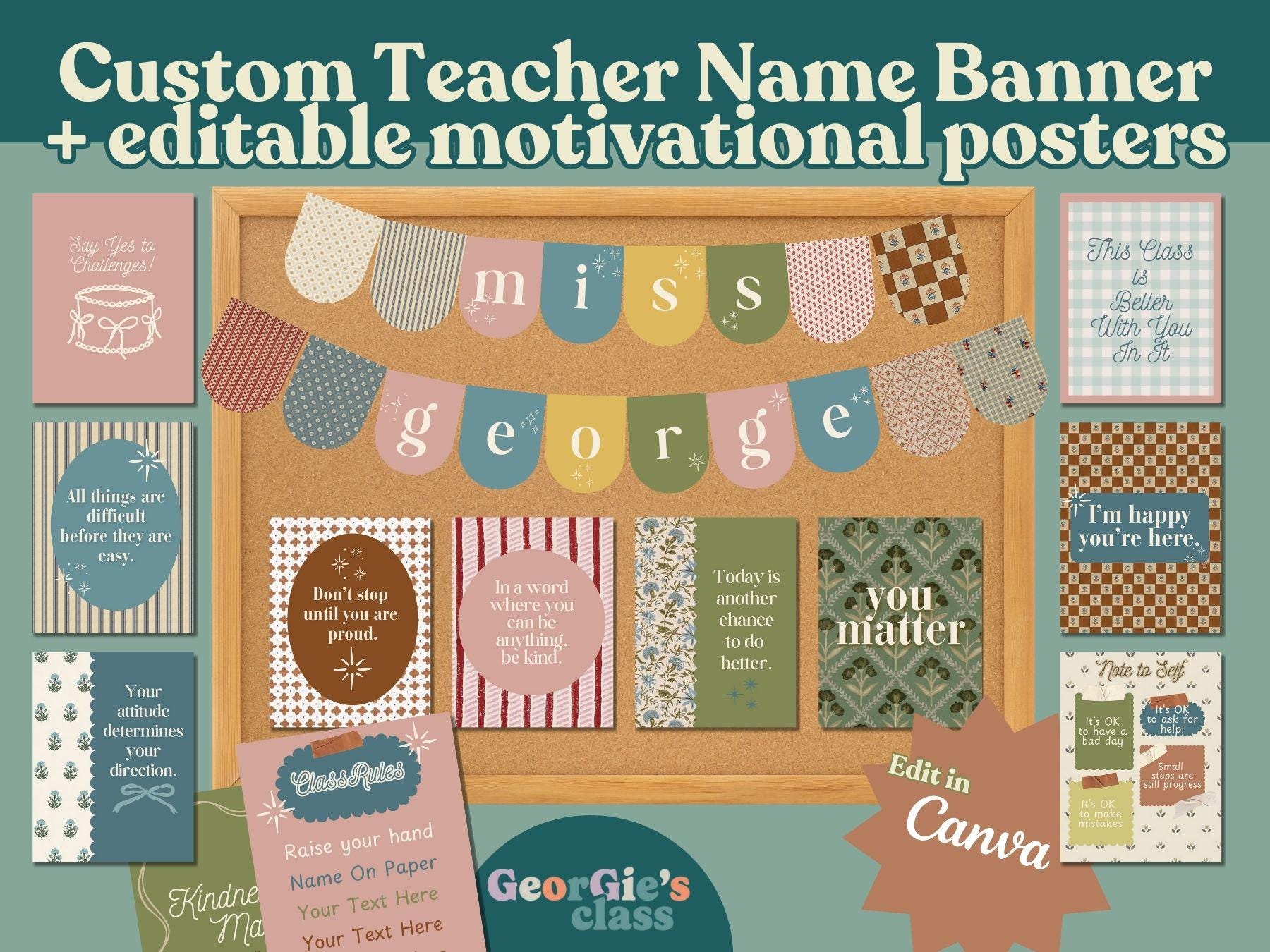 Coquette Bow Classroom Decor Bundle: Vintage French Theme (digital ...
