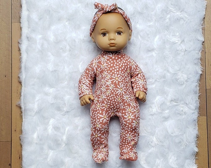 Caring for Baby Coral Daisy Sleeper Set for 8 Inch Dolls - Etsy