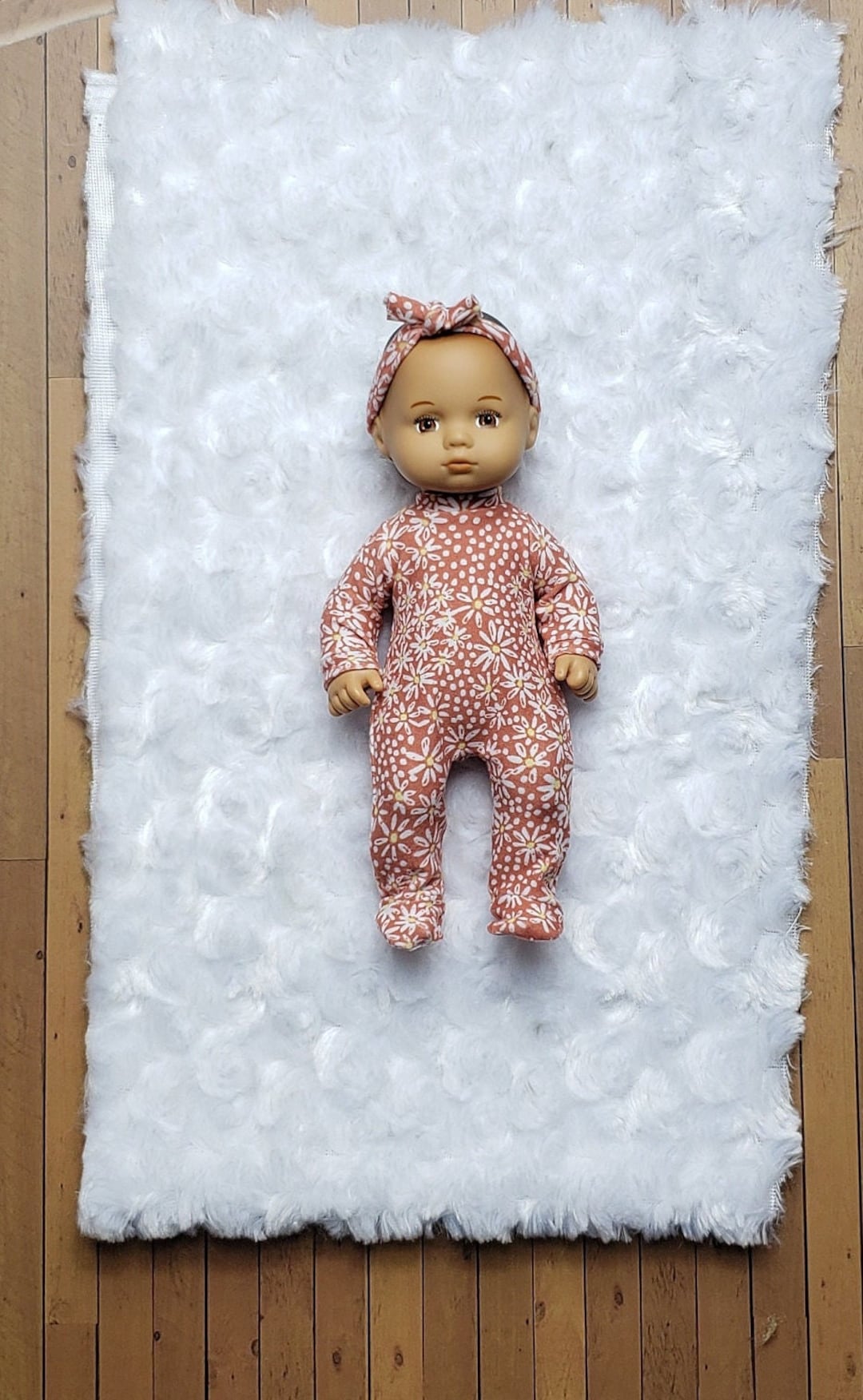 Caring for Baby Coral Daisy Sleeper Set for 8 Inch Dolls - Etsy