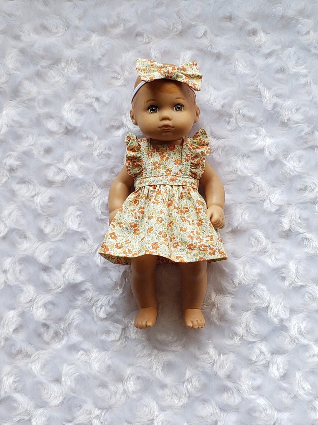 Caring for Baby Fall Floral Dress for 8 Inch Dolls - Etsy