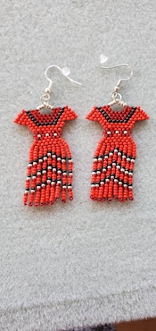 Beaded Red Dress Pin - Etsy Canada