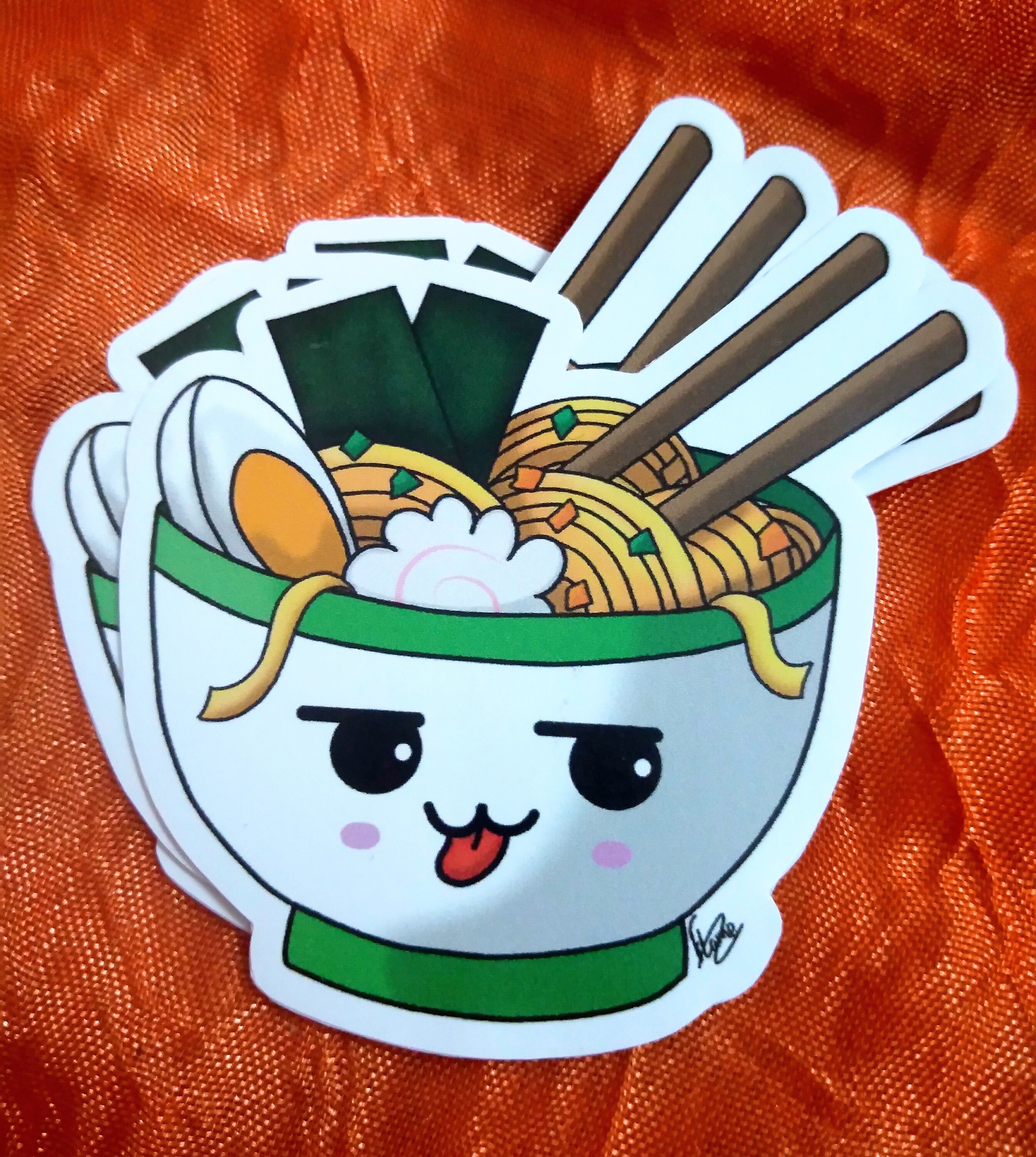 Cute Japanese Ramen Noodle Sticker Green Kawaii Japanese - Etsy UK