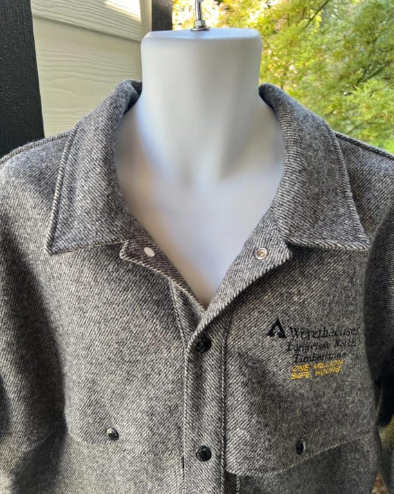 Vintage Filson Wool Cape Coat XL Grey Heather Cruiser… - Gem