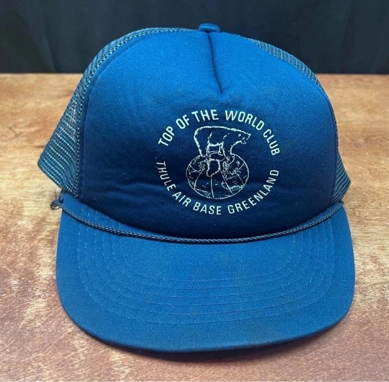 Vintage Thule Air Base Greenland Snap Back Hat "top of the World Club ...