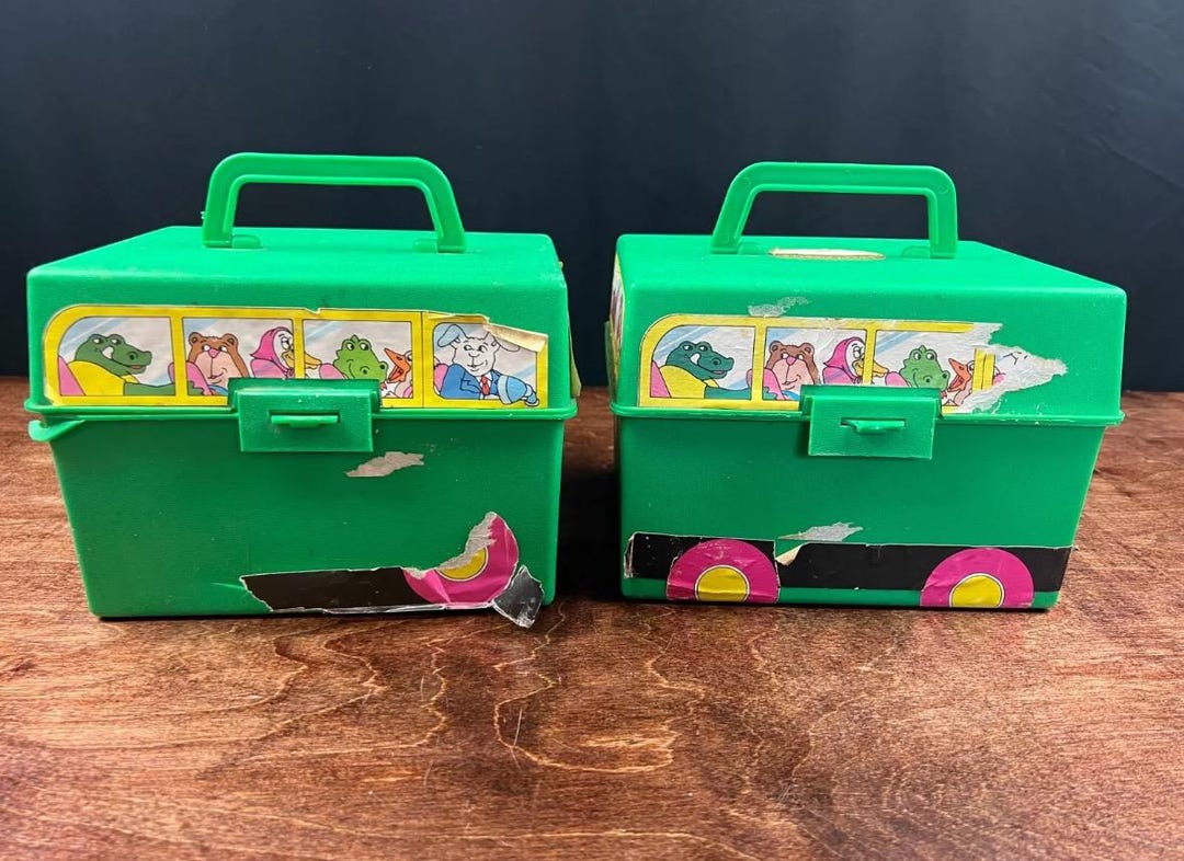 1980's Vtg Sweet Pickles Preschool Program Learning Case Activity Bus W ...