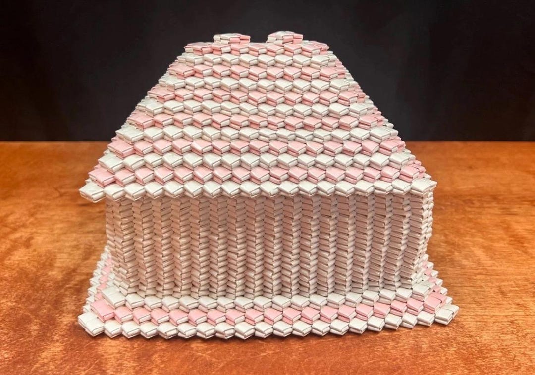 Vintage Prison Art Chewing Gum Wrapper Jewelry Trinket Box Pink White ...