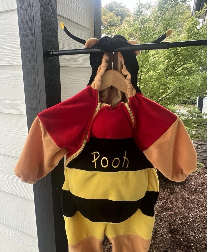 Vintage 90s Disney Store Winnie Pooh Bumble Bee Halloween Costume 18-24 ...