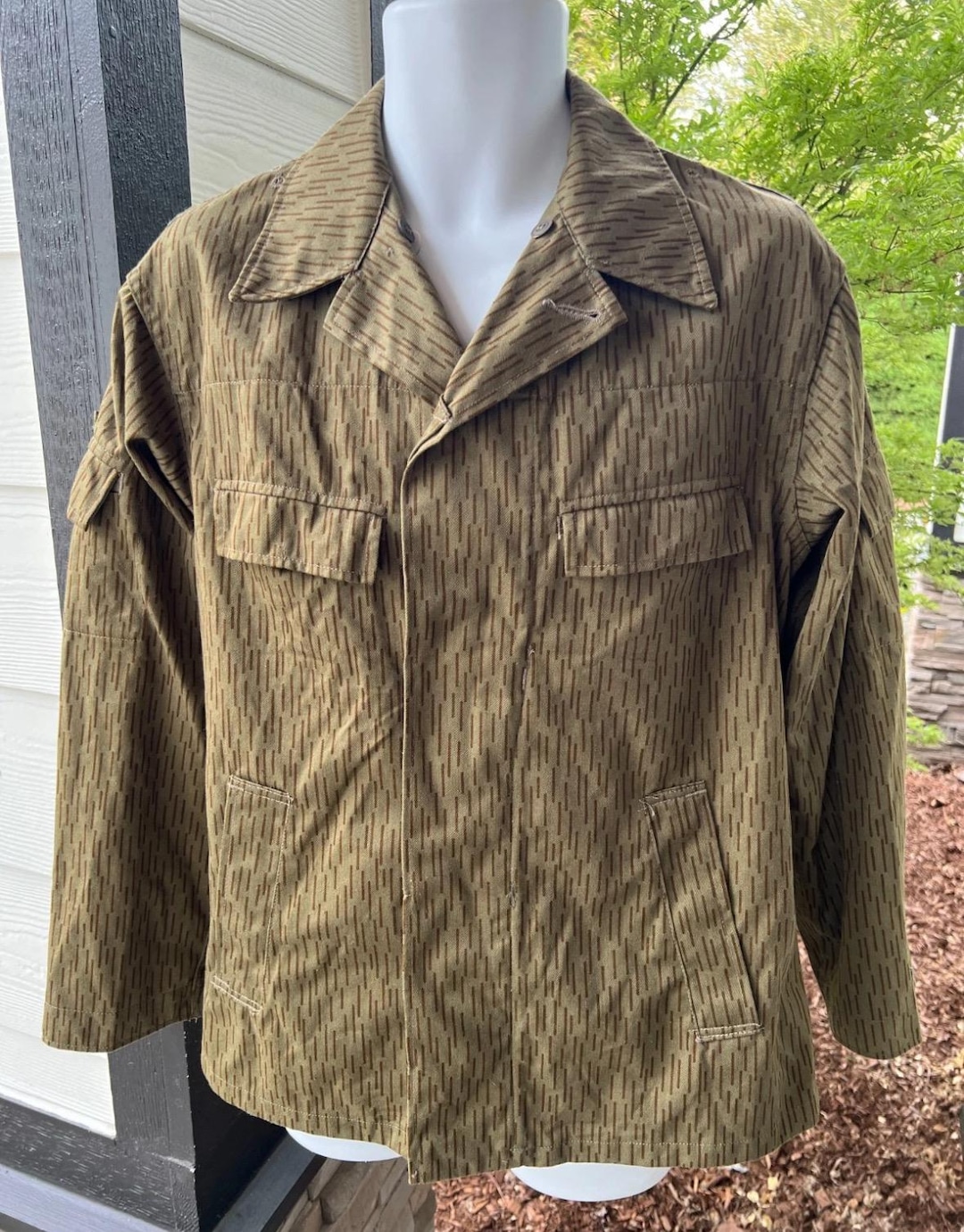 Vintage Raindrop Camouflage Jacket German Army Military 1960s 70s K 48 ...