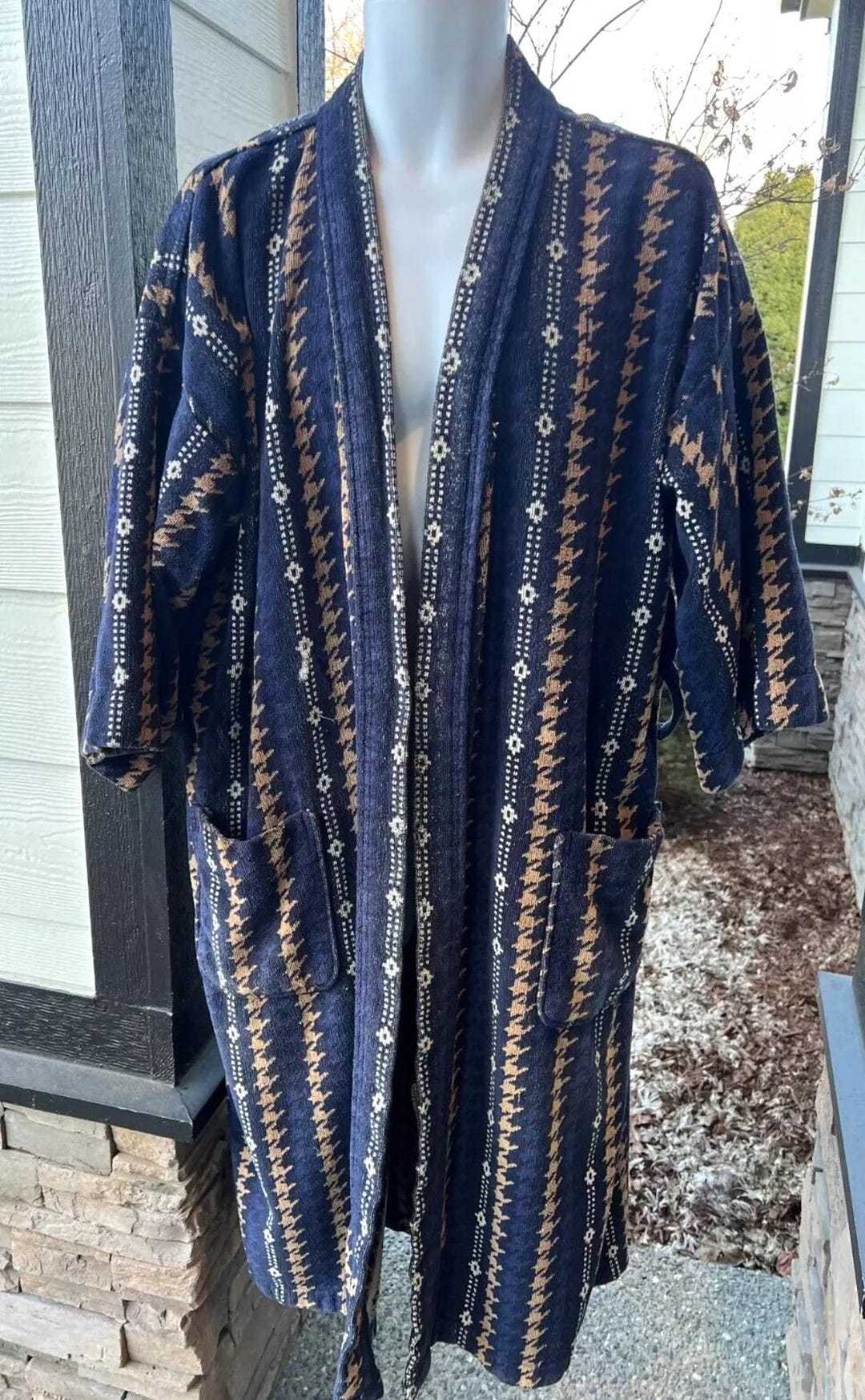 Vintage 90s Regency Cotton Terry Cloth Bathrobe OS - Etsy