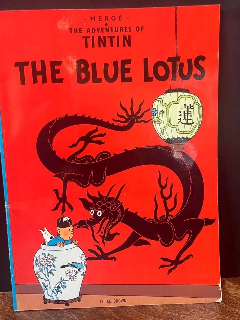 The Adventures of Tintin #21 the Blue Lotus (little, Brown July 30 1984 ...