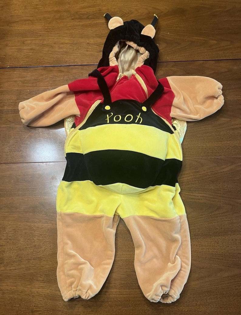 Vintage 90s Disney Store Winnie Pooh Bumble Bee Halloween Costume 18-24 ...