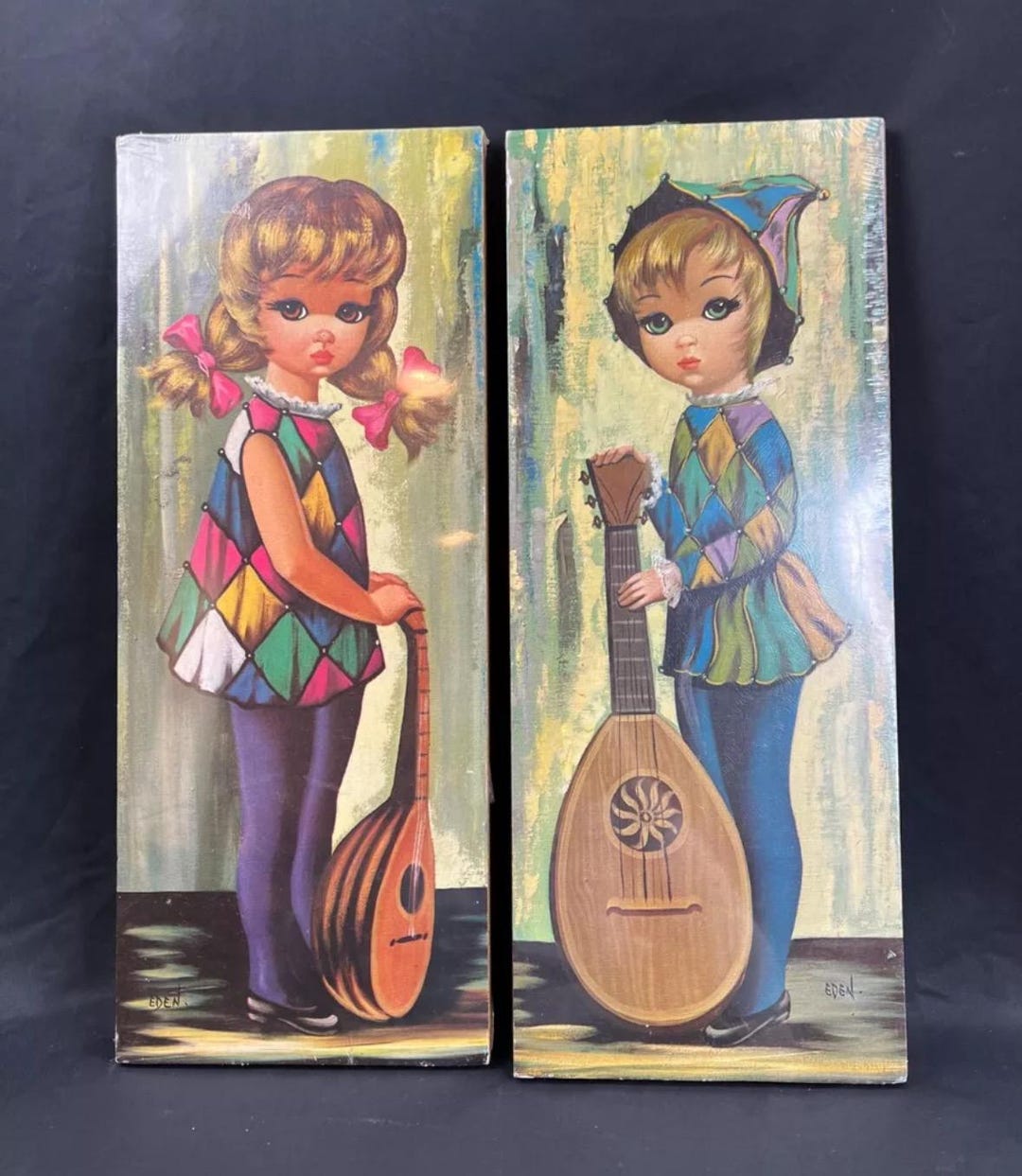 Vintage moppet Series by Eden Reproduction of Painting 1964 Litho Big ...