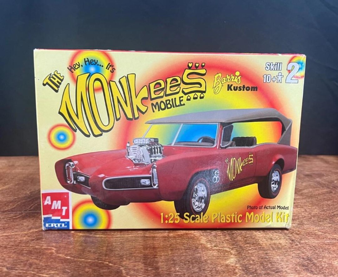 Vintage 2002 Monkees Mobile Barris Kustom 1/25 Scale Model AMT Ertl Car ...