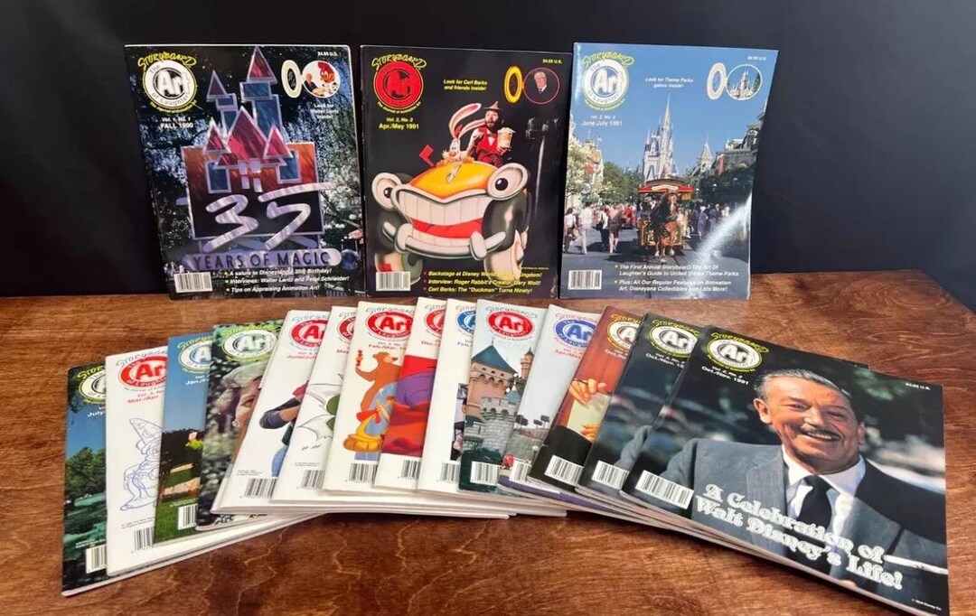 Storyboard the Art of Laughter Magazine Lot of 16 Vtg 80s & 90s Disney ...