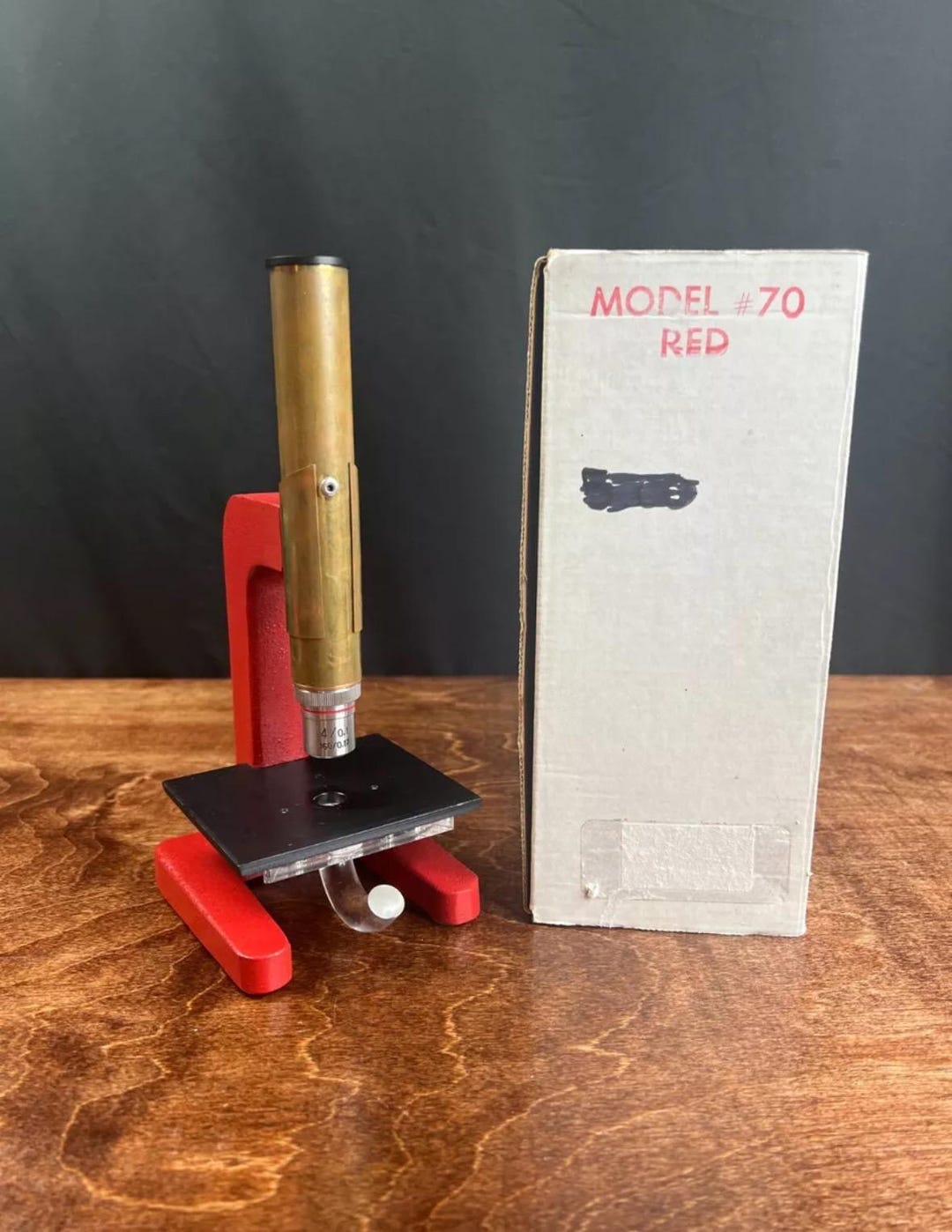 Brock Magiscope Students Red Microscope With 5X Lens Optical Lumarod ...