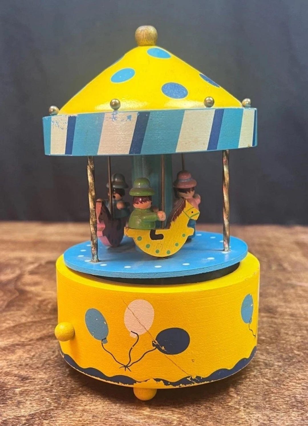 Vintage Schmid Carousel Music Box 80s Nursery Decor - Etsy