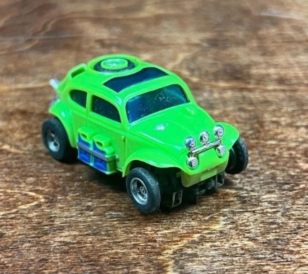 Aurora AFX VW Lime Green Baja Bug Slot Car Untested - Etsy