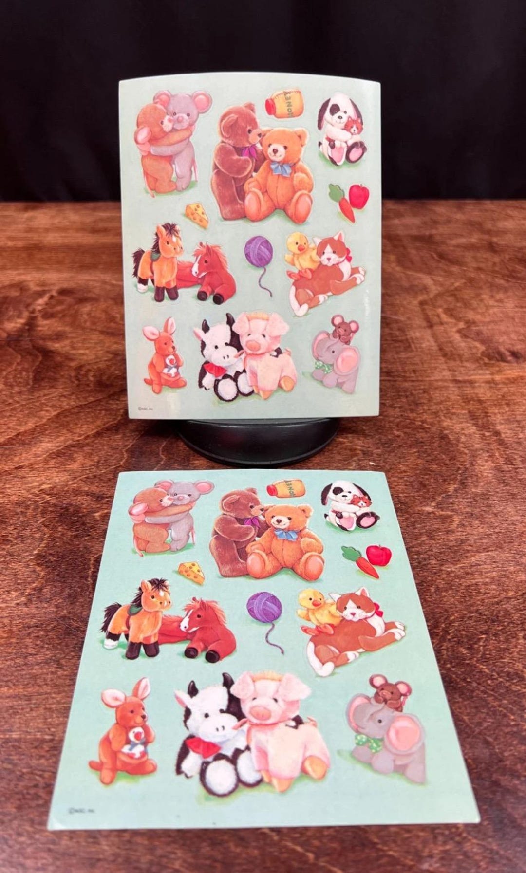 Vintage 1980s Stuffed Animal Toy Stickers AGC Elephant Horse Dog Lot of ...