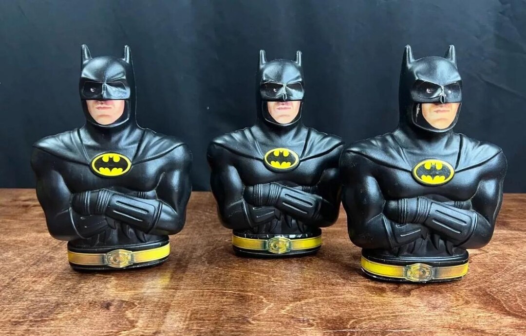 Vintage 1989 Batman Movie DC Comics Plastic 3 Piggy Banks Lot Michael ...