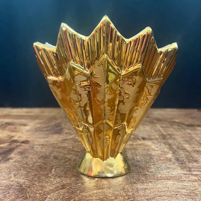 1950s Vase Gold - Etsy