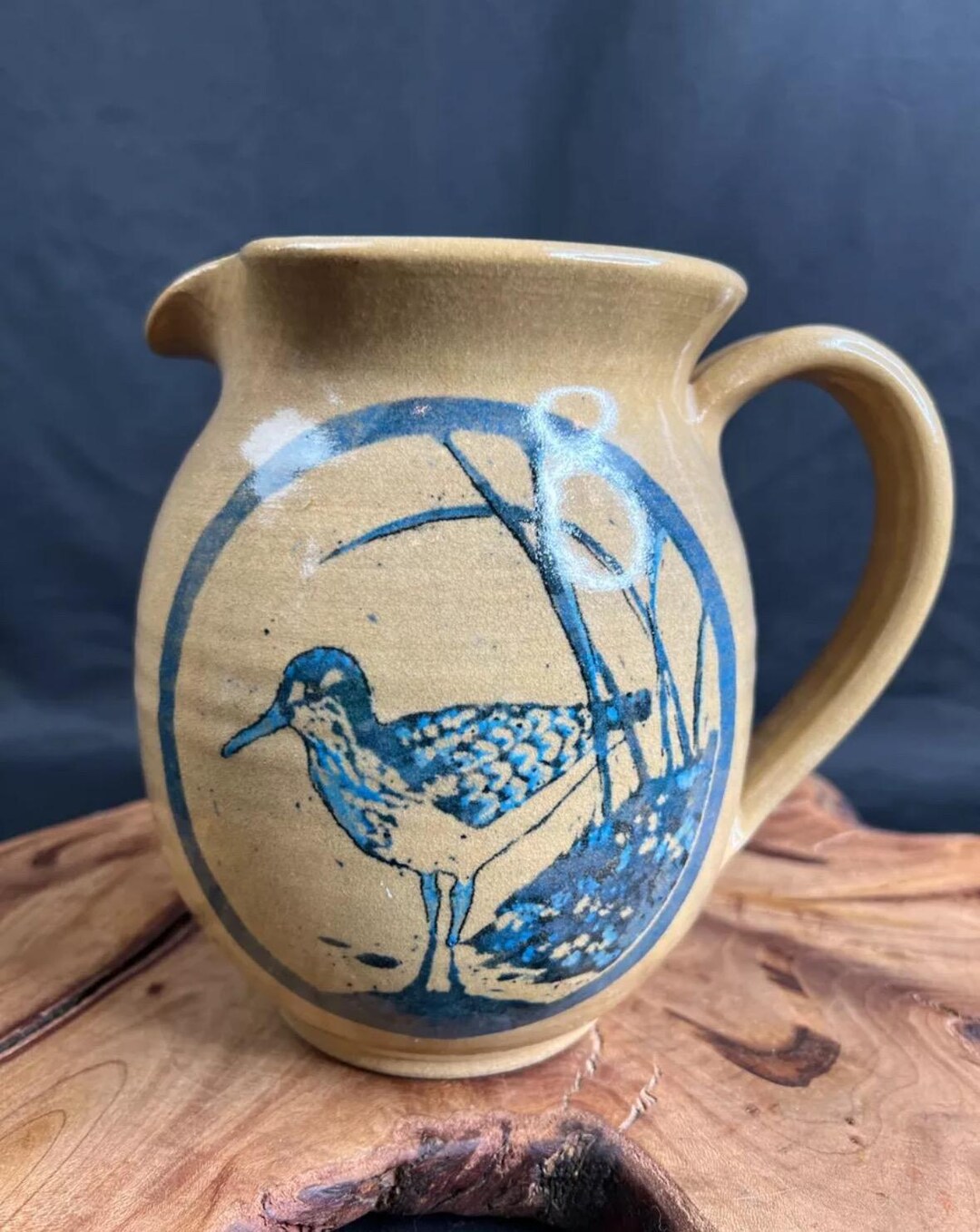 Vintage Sandpiper Pitcher Higgins Stoneware Pottery Glazed - Etsy