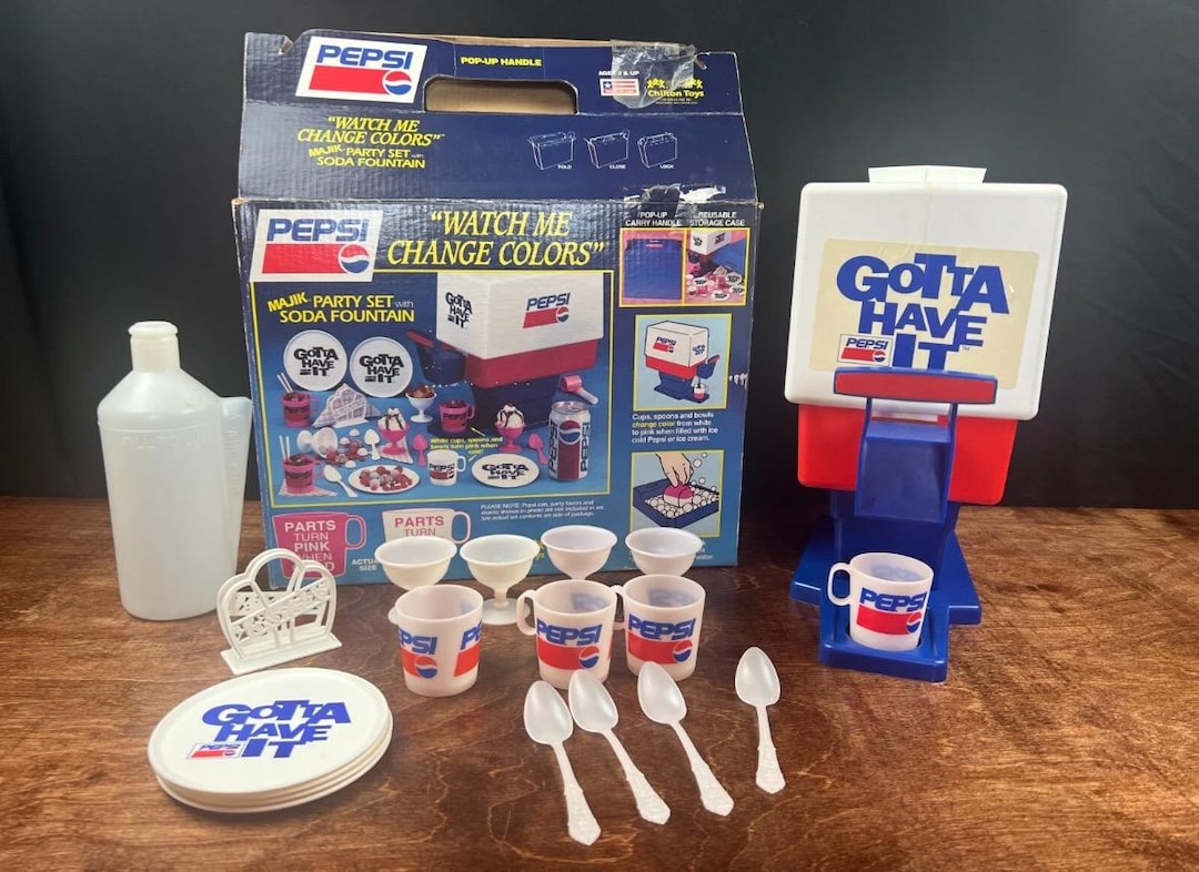 Vintage Pepsi Cola Fountain Drink Dispenser Toy - Majik Party Set W ...