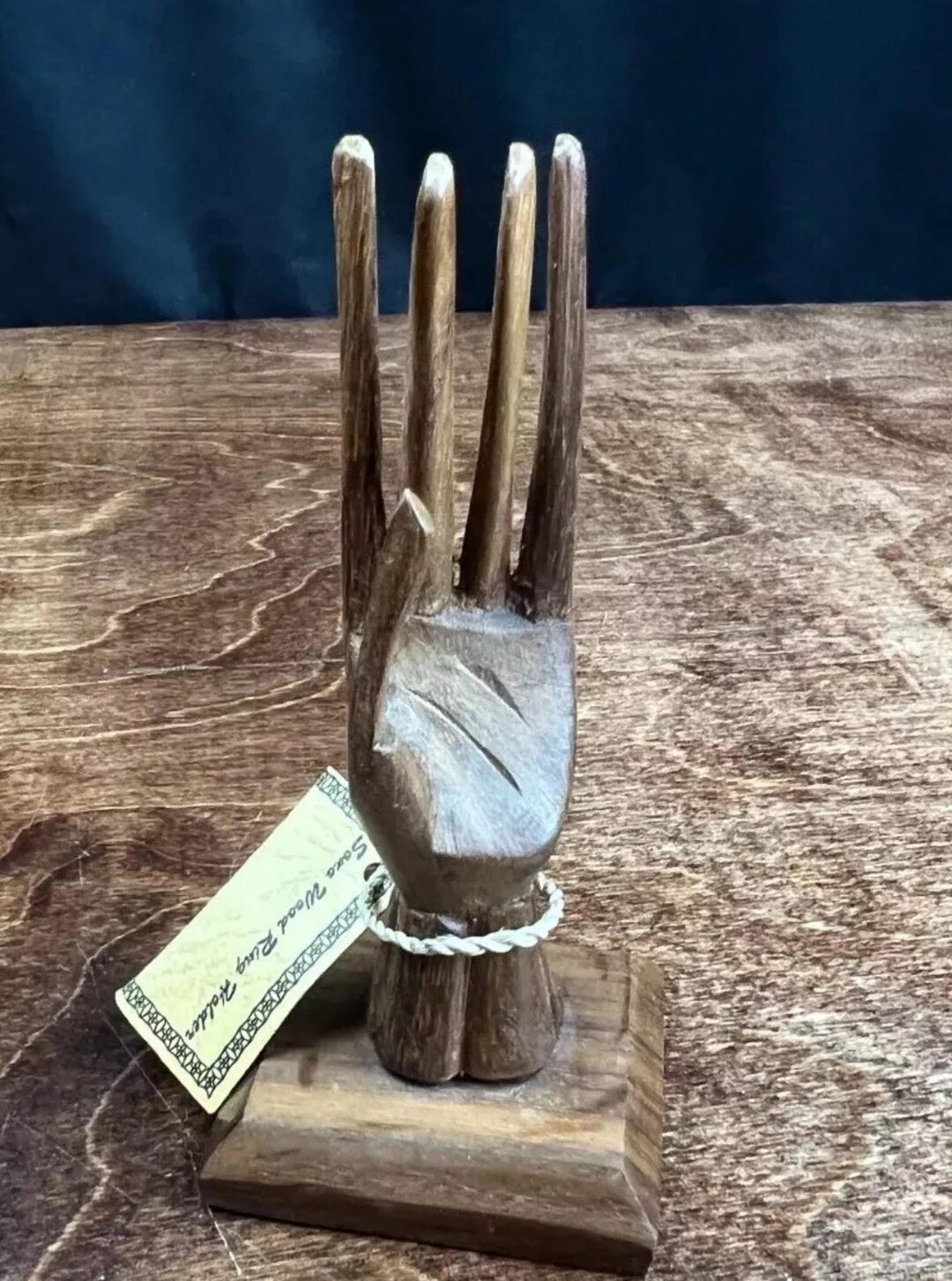 Sana Wood Miniature Hand Ring Holder With Tags - Etsy