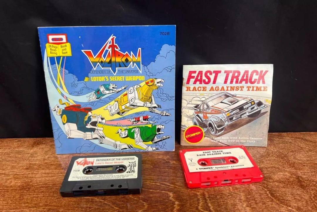 VTG Voltron Lotors Secret Weapon & Stompers Fast Track Talking Book ...