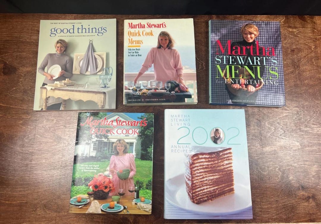 Vintage 80s 90s & 2000s Martha Stewart Cookbook Lot of 5 - Etsy