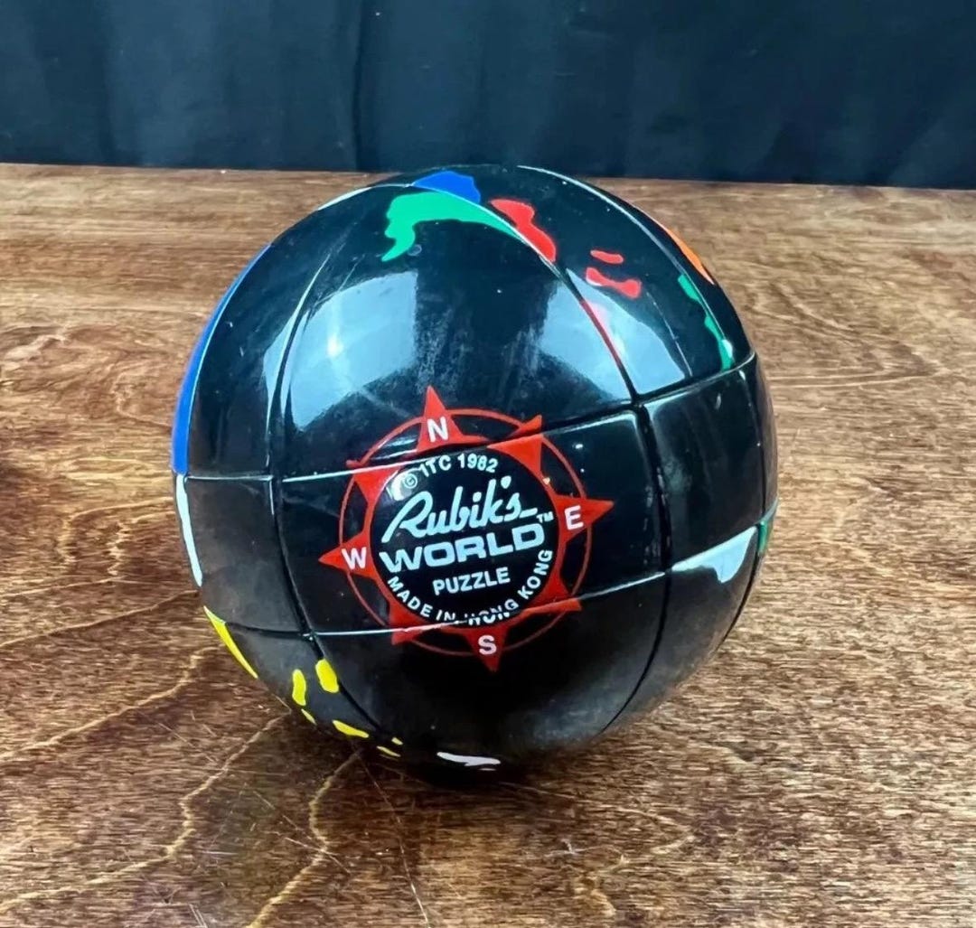 Vintage 1982 Rubik’s World Puzzle Globe Sphere Toy Hong Kong Cube - Etsy