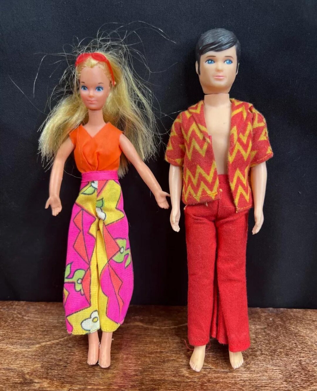 Mattel 1970s Fashion Rock Flowers Heather Doll 6.5 and Topper Groovey ...