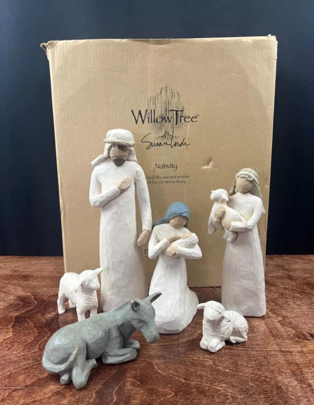1999 Willow Tree Demdaco Nativity Set 6 Piece 26005 Joseph Mary Animals ...