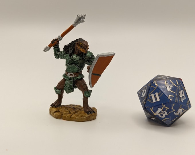 Dnd Brown Dragonborn Cleric With Mace and Shield Miniature - Etsy