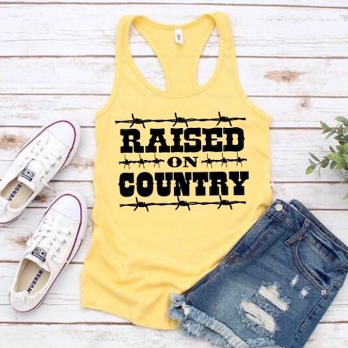 Raised on Country Country Tank Tops Country Music Shirts - Etsy