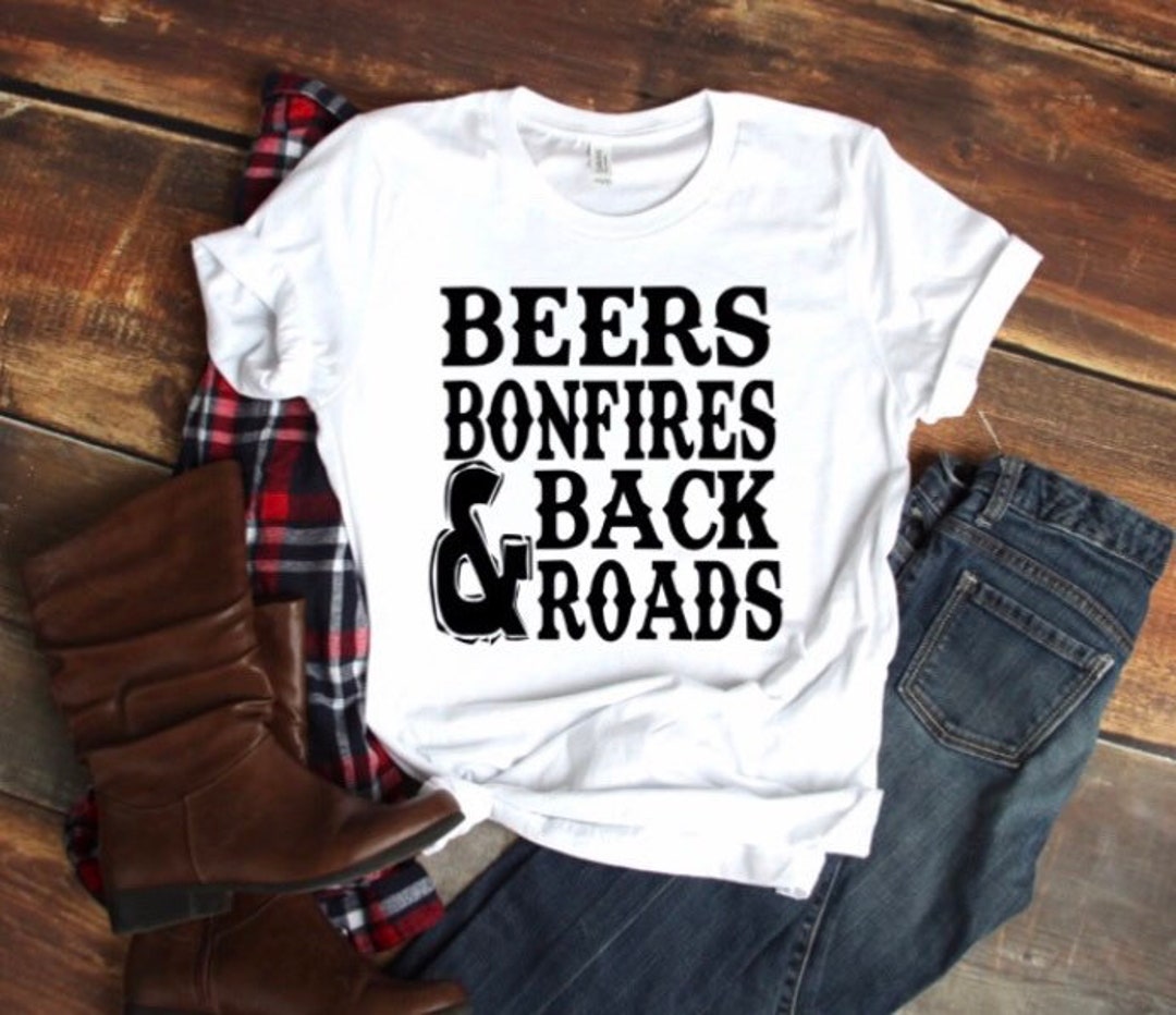 Beers and Bonfires Country Tshirts Country Fall Shirts Drinking Tank ...