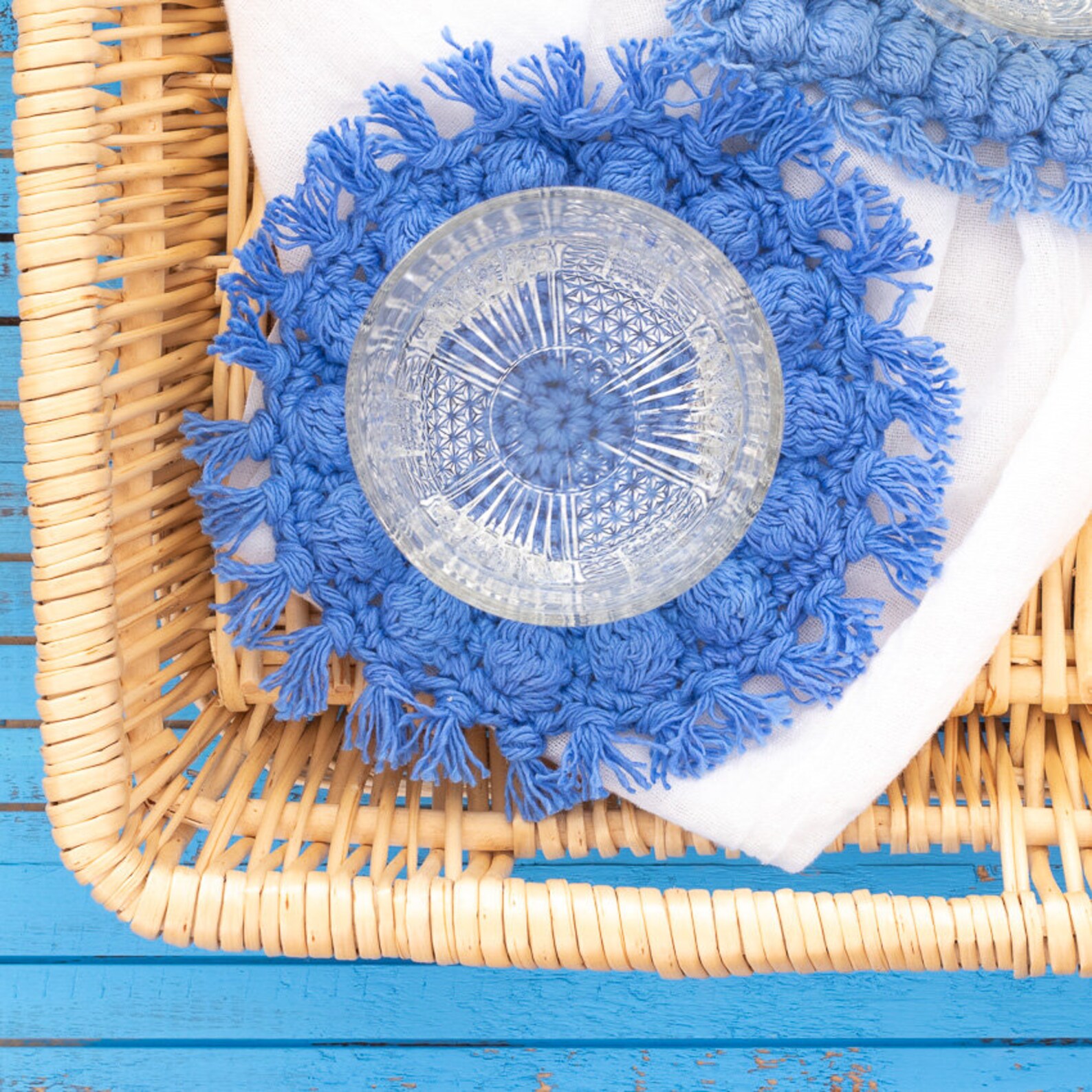 Round Boho Bobble Coasters Crochet Pattern (printable PDF) - Etsy