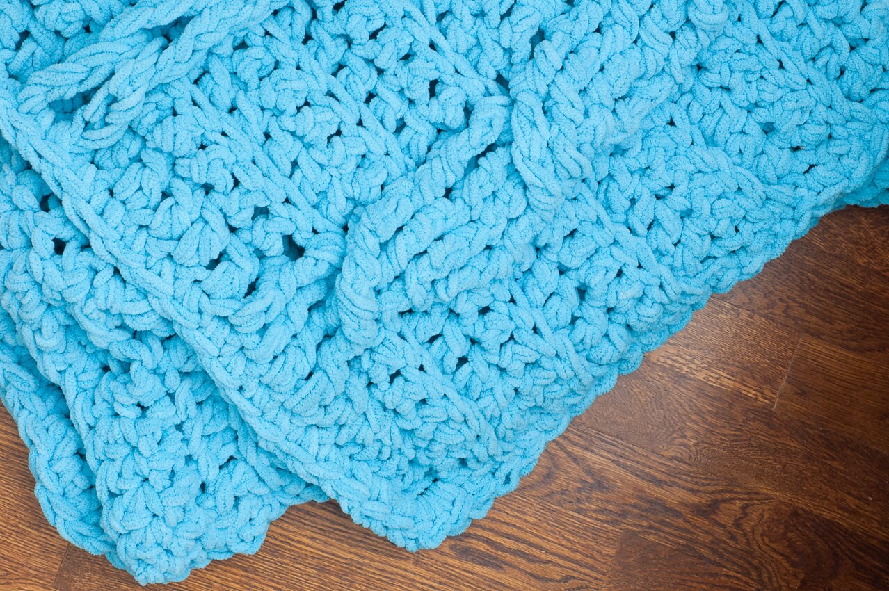 Braids and Twists Chunky Throw - Crochet Blanket Pattern (printable PDF ...