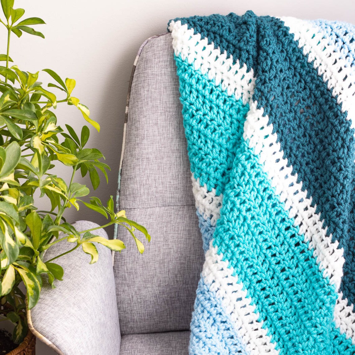 CROCHET PATTERN Double Crochet Blanket Printable PDF Pattern Crocheted ...