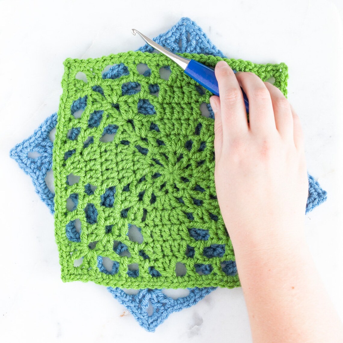 Fall Granny Square Crochet Pattern printable PDF 8x8 Inch Falling ...