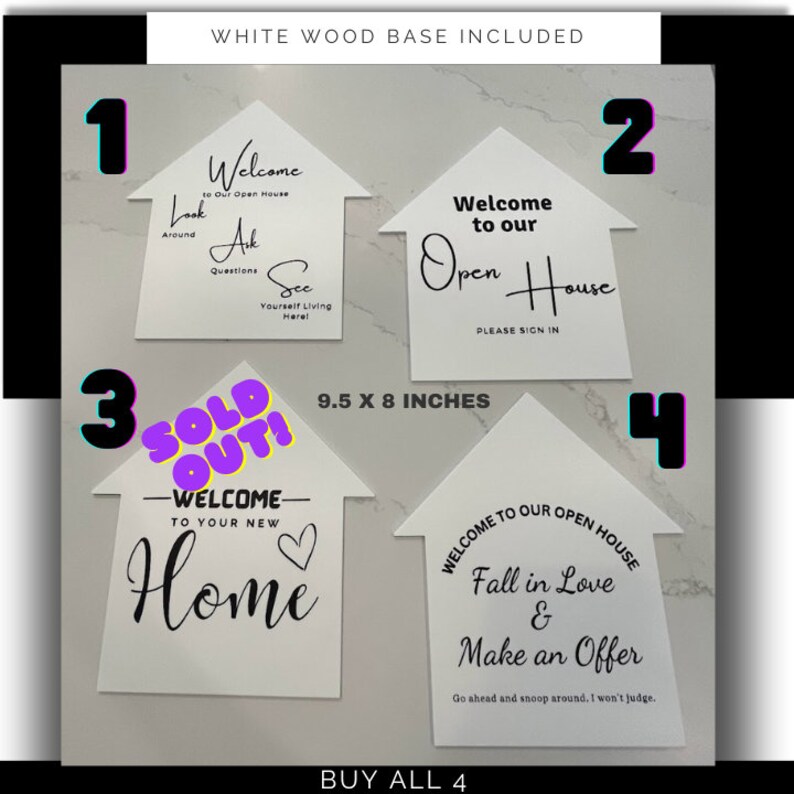 Open House Sign Welcome Sign for Realtors Welcome to Open - Etsy