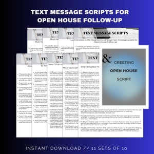 Open House Follow-up Text Message Scripts for Open House Scripts for ...