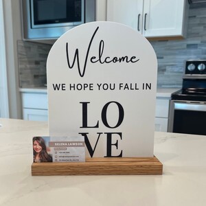 Welcome to Your New Home Display for Business Cards Open House Realtor ...