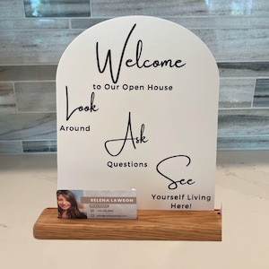 Welcome to Your New Home Display for Business Cards Open House Realtor ...