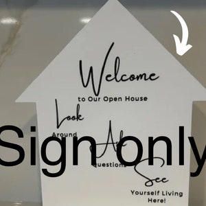 Welcome to Your New Home Display for Business Cards Open House Realtor ...