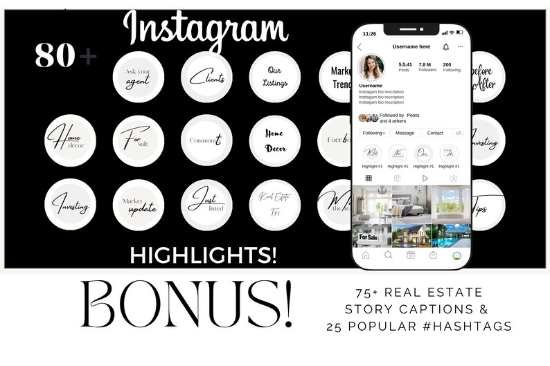 Instagram Highlight Template for Instagram Highlights New Agent ...